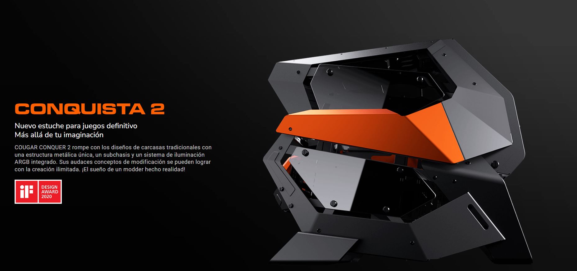 CASE GAMER COUGAR CONQUER 2 - Opentecnologyec