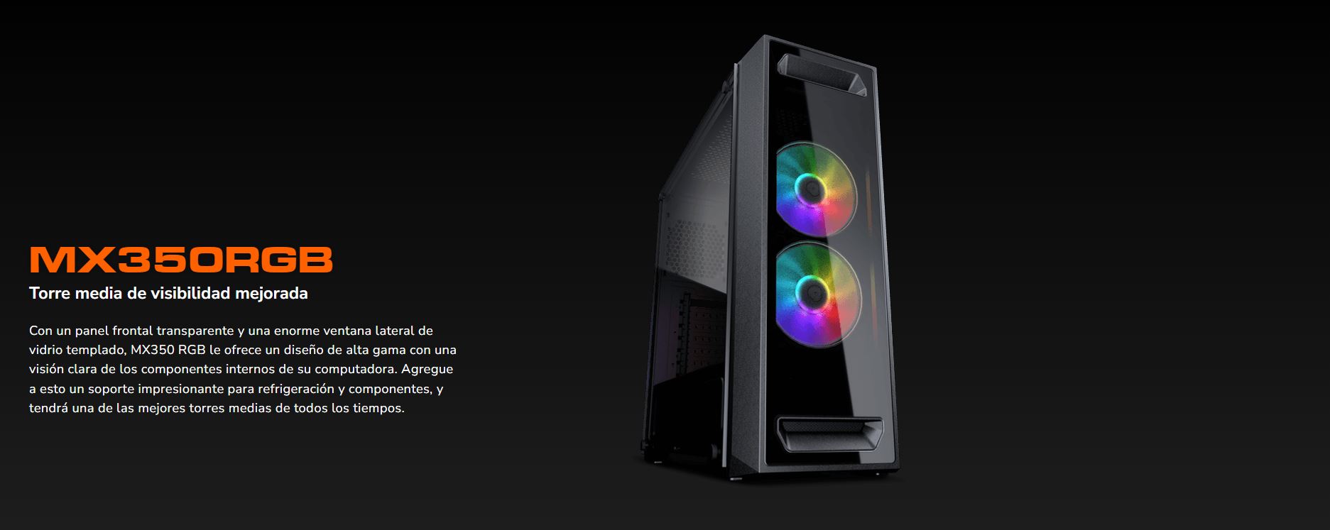 CASE GAMER COUGAR MX350 RGB - Opentecnologyec
